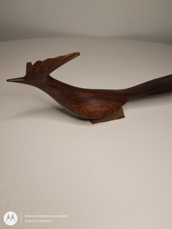 Mid Century Wooden Hand Carved Roadrunner. Hand Made in - Etsy
