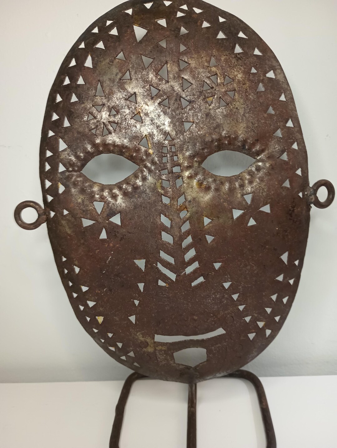 Large Vintage African Metal Mask. 10" X 14.5" - Etsy