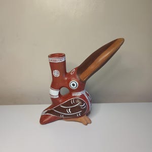 Vintage Aztec Clay Mayan Toucan Spout Vessel Sculpture. 6" X 6" - Etsy