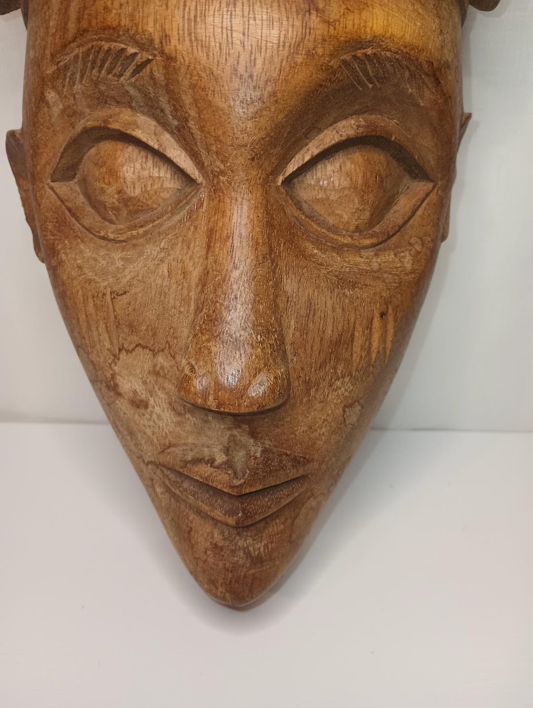 Rare Vintage Hand Carved Wooden African Wall Art Mask. 14" X 7" - Etsy