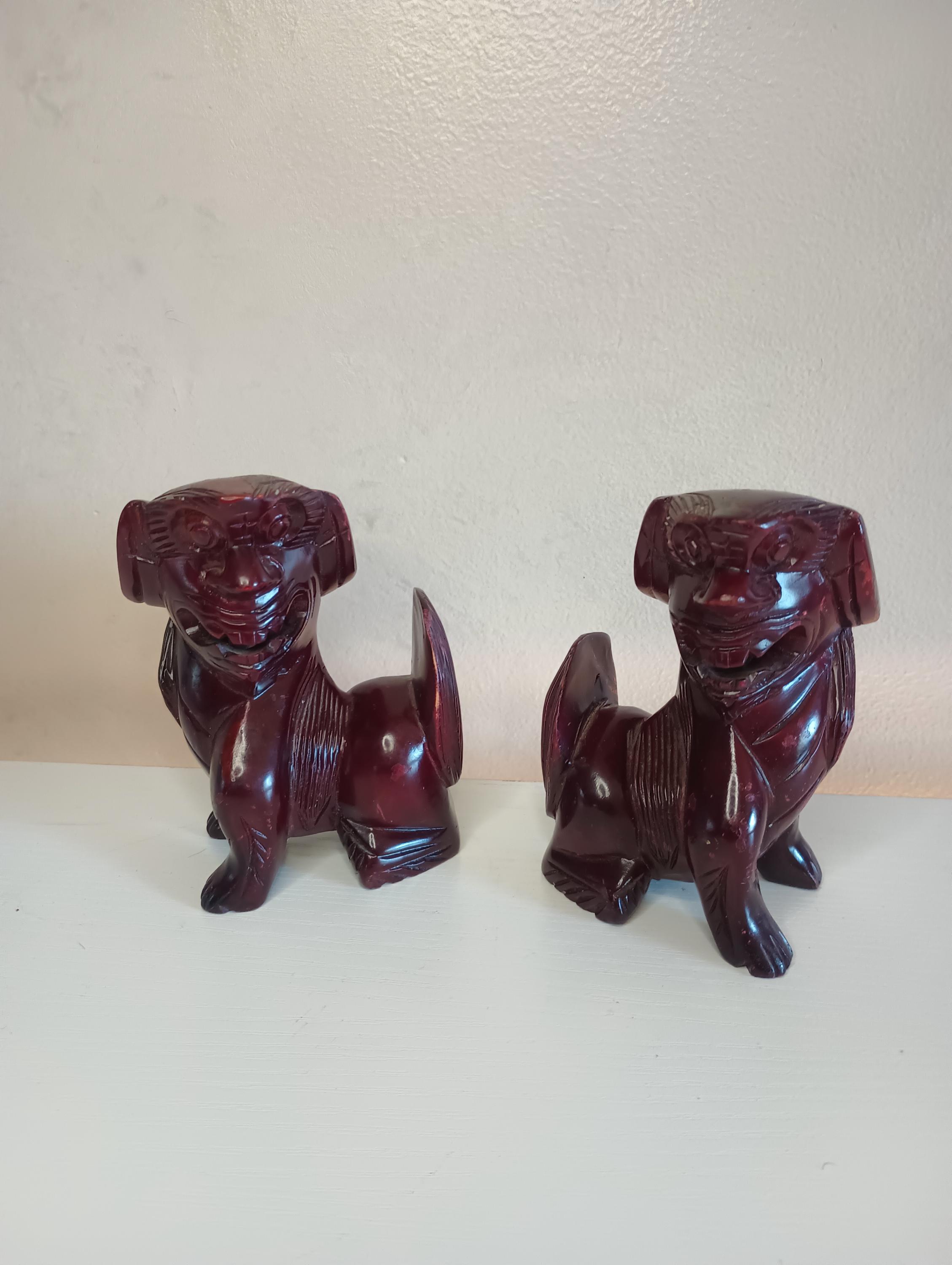 2 Vintage Wooden Dogs Figurines. 2.5" X 4" - Etsy
