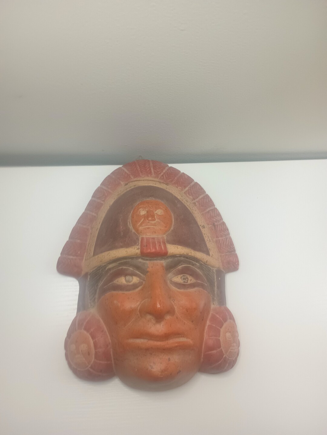 Beautiful Hand Made and Hand Painted Inca Warrior Mask. 10.5" X 8" - Etsy