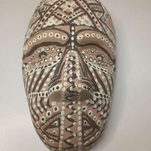 Vintage Tribal Clay Intricate Wall Mask. 8" X 4" - Etsy