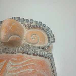 Vintage Aztec Inca Clay Warrior Wall Hang Mask. 9.5" X 7" - Etsy