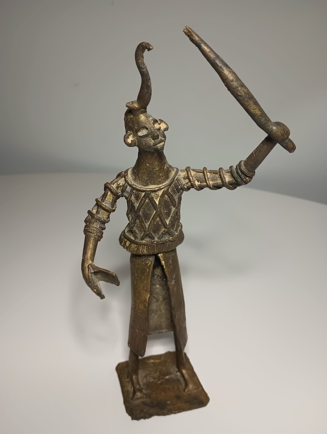 Vintage 1920's African Tribal Ethic Dahomey Bronze Hunter Figurine ...