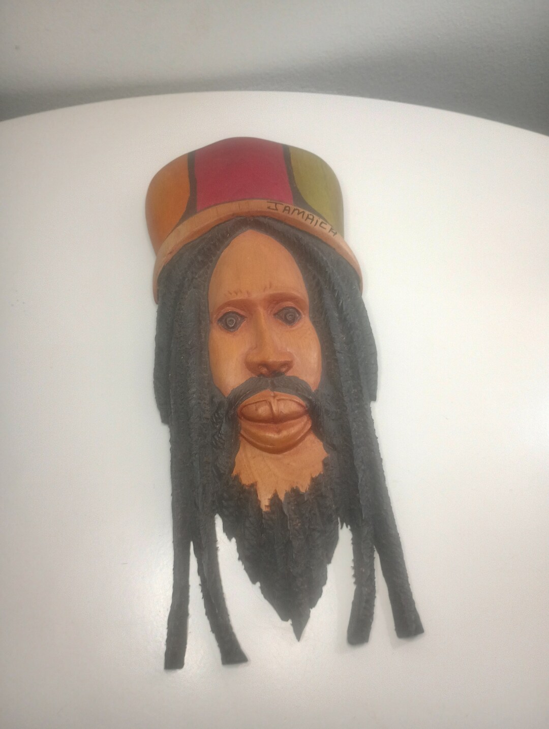 Vintage Hand Carved Wooden Jamaican Rasta Man Mask. 13 X - Etsy