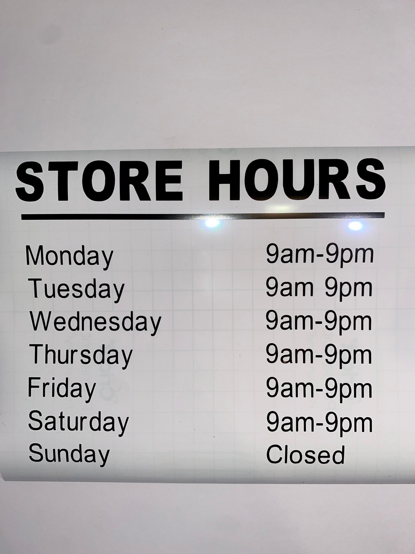 STORE HOURS Decal Company Hour Decals Custom Hours Decal | Etsy