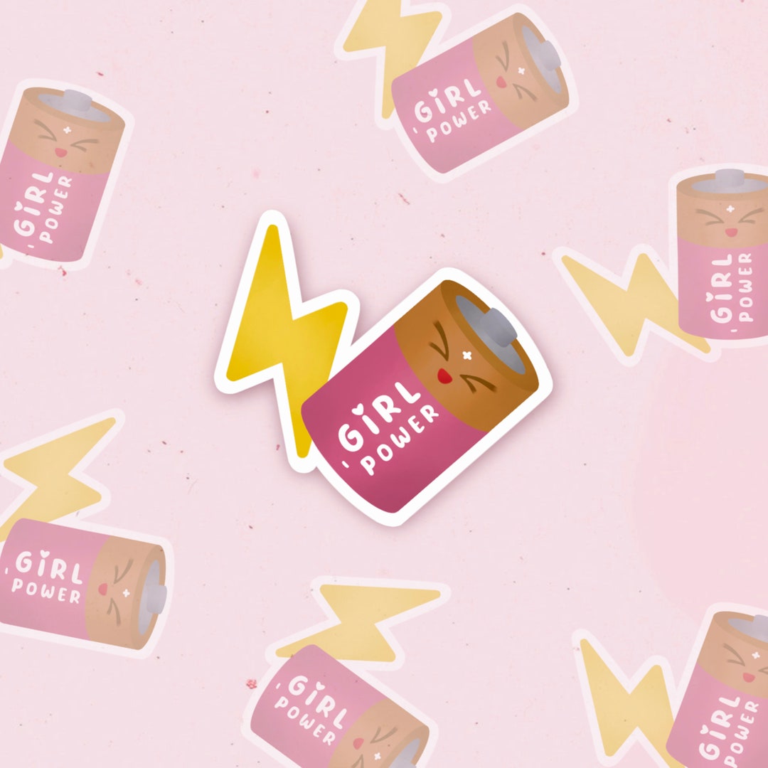 Girl Power Sticker | Cute Punny Girl Power Laptop Sticker - Etsy