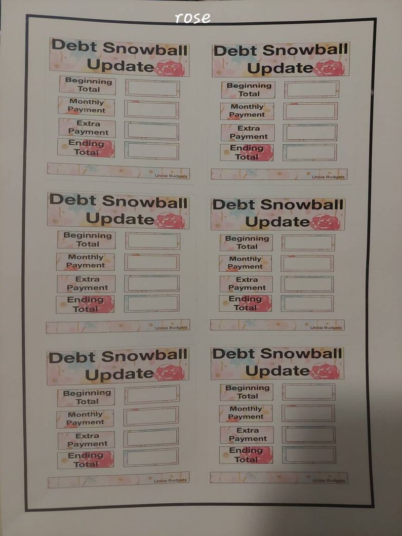 Debt Snowball Sticker - Etsy