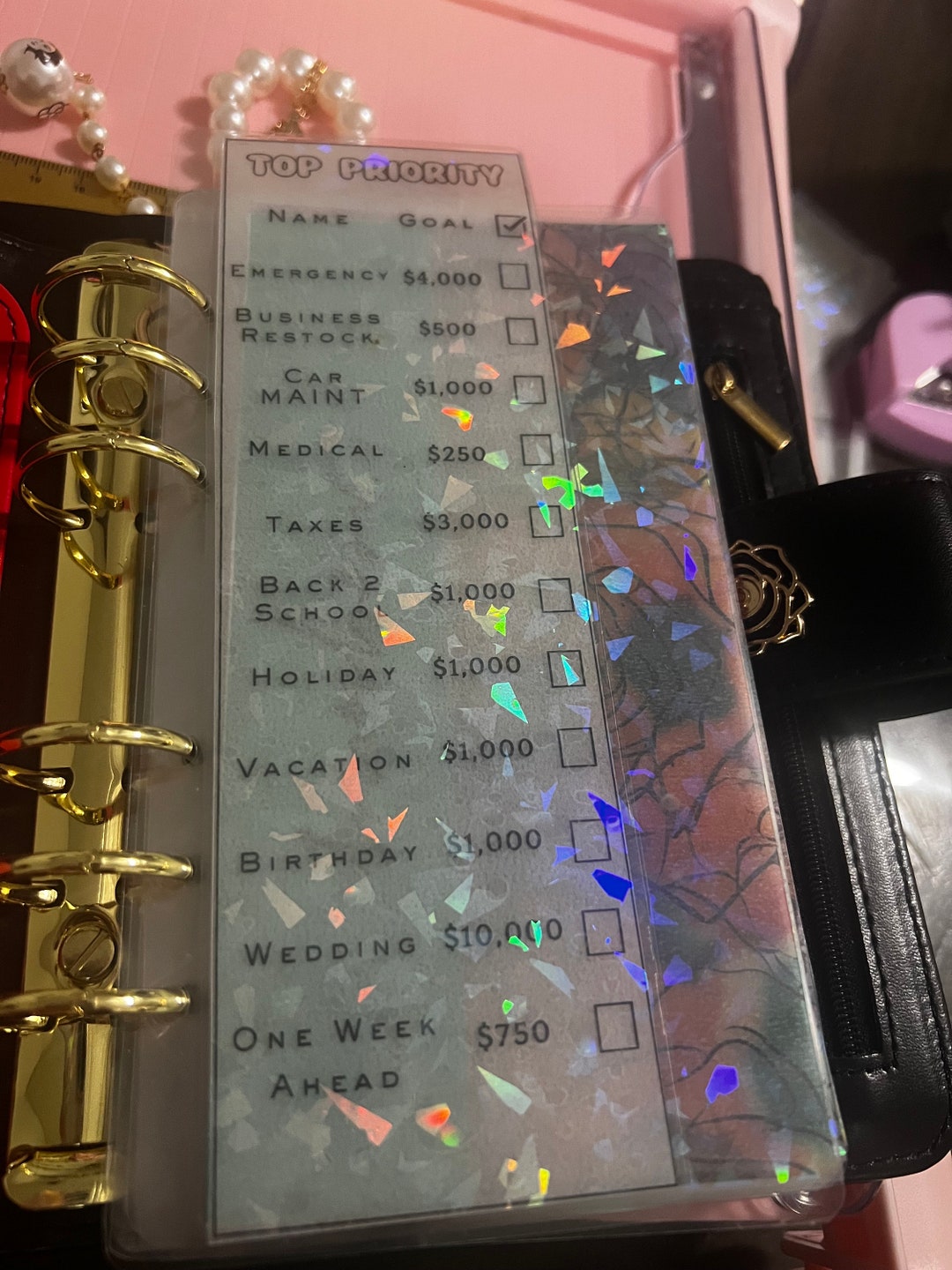 A6 Binder Dividers Bookmarks Vellum Dashboard for Goals - Etsy