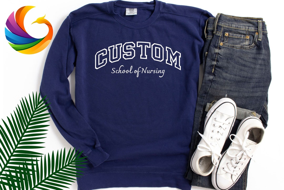 Custom College Sweatshirt, Comfort Colors Sweatshirt, Custom Sweatshirt ...