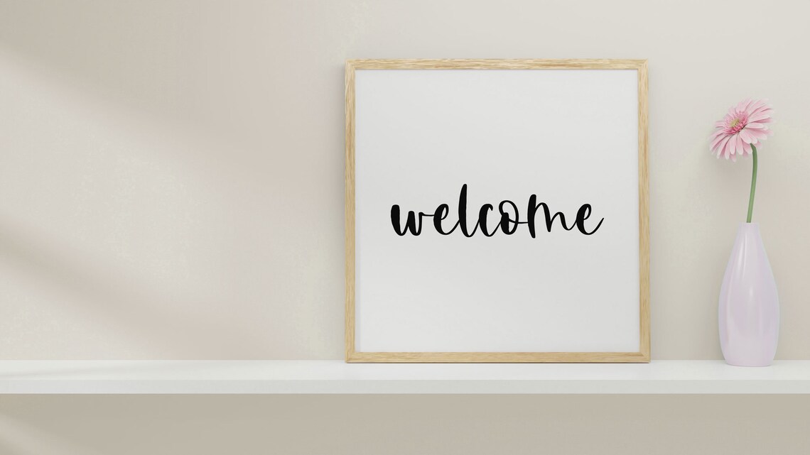 Welcome Printable Wall Art, Instant Download - Etsy Singapore