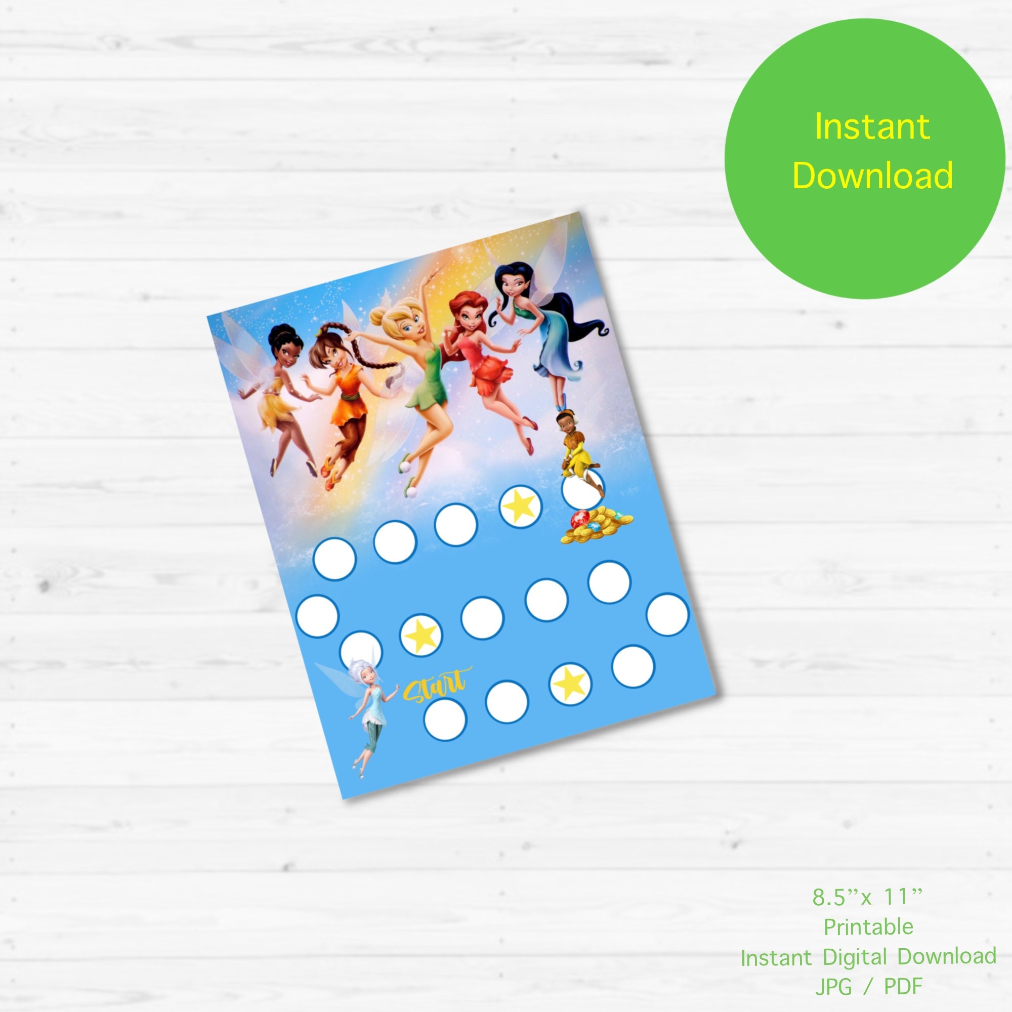 Tinker Bell Reward Chart | INSTANT DOWNLOAD | Potty Chart ...