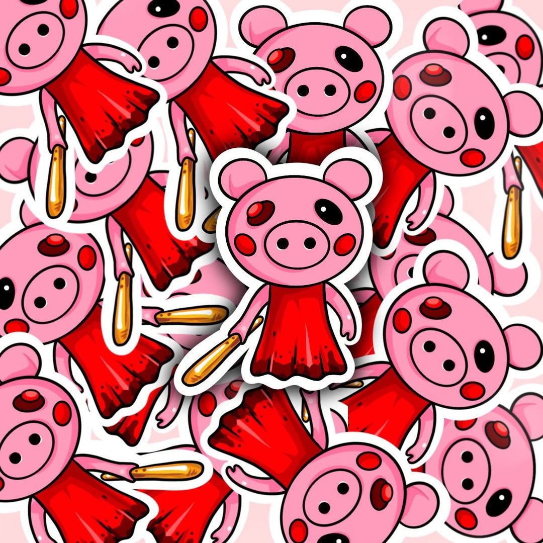 Roblox Piggy Sticker, Adopt Me Piggy Sticker | Handmade & Die Cut ...