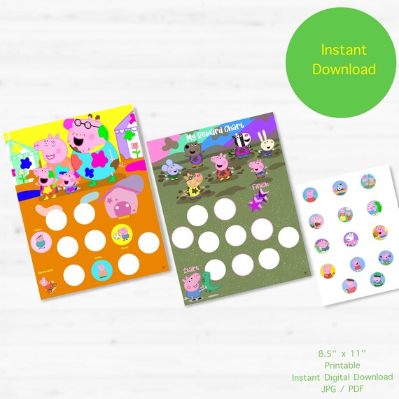 Printable Peppa Pig Reward Chart Instant Download Reward | Etsy