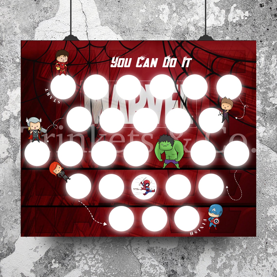 Marvel Superhero Digital Reward Chart online teaching vipkid | Etsy
