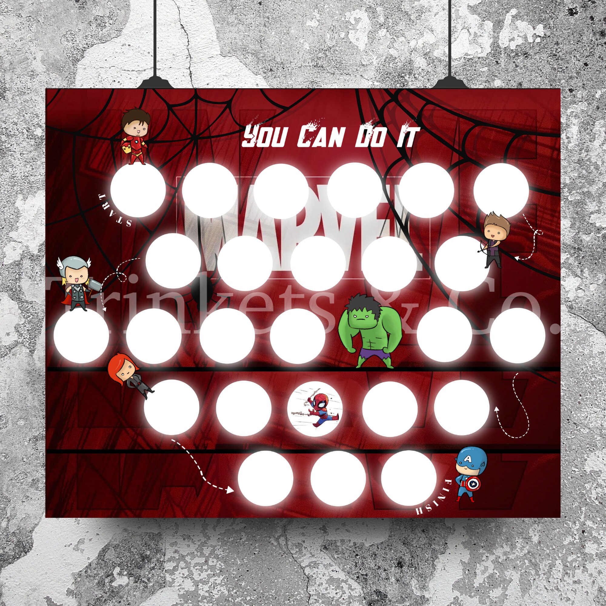 Marvel Superhero Digital Reward Chart online teaching vipkid | Etsy