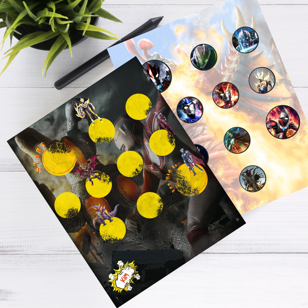 Custom Printable Ultraman Digital Reward/ Potty/ Chore Chart WITH ...