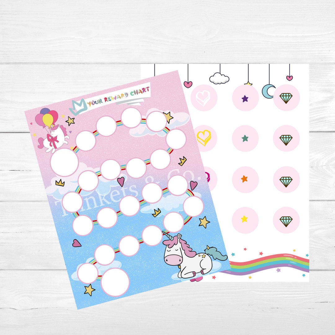 Unicorn Digital Reward Chart Online Teaching Vipkid, Gogokid, Palfish ...