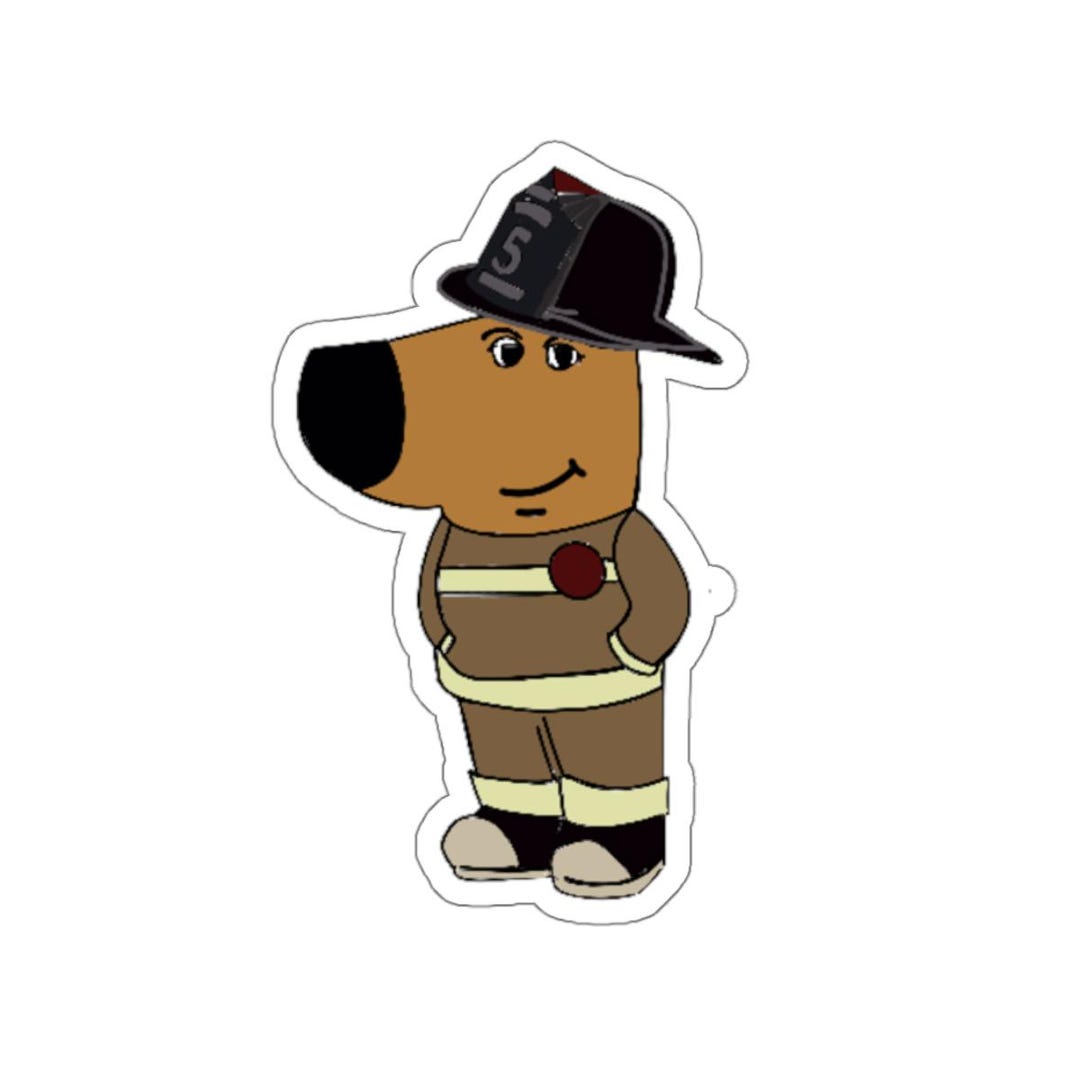 Funny Chill Guy Kiss-cut Stickers, Firefighter Decal for Laptop ...
