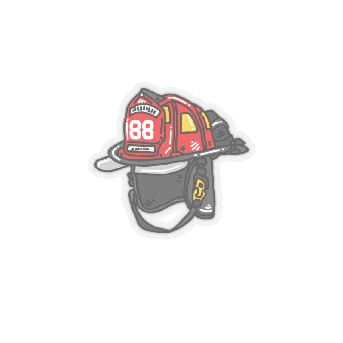 Firefighter Helmet Stickers, Firefighter Gift, Firefighting Sticker ...