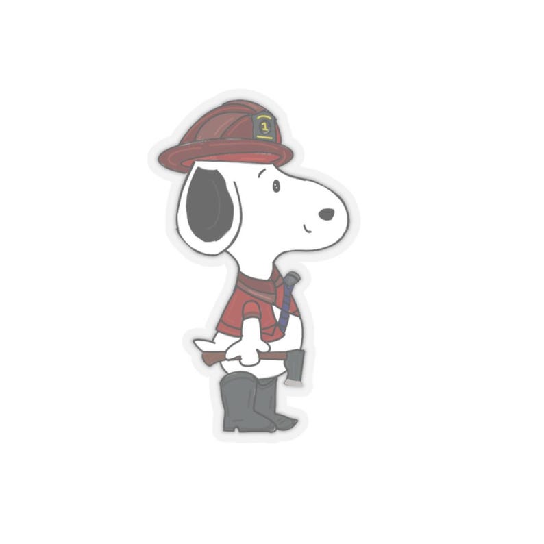 Funny Snoopy Sticker EMT Sticker Firefighter Gift Decal First Responder ...