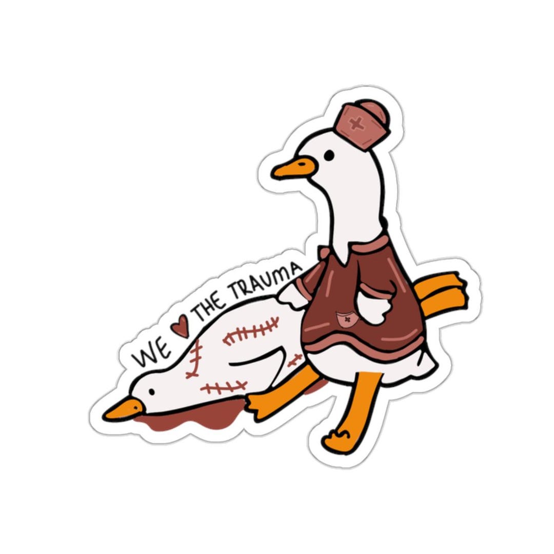 Funny Firefighter Goose Sticker, Firefighter Stickers, EMS Gift, Trauma ...