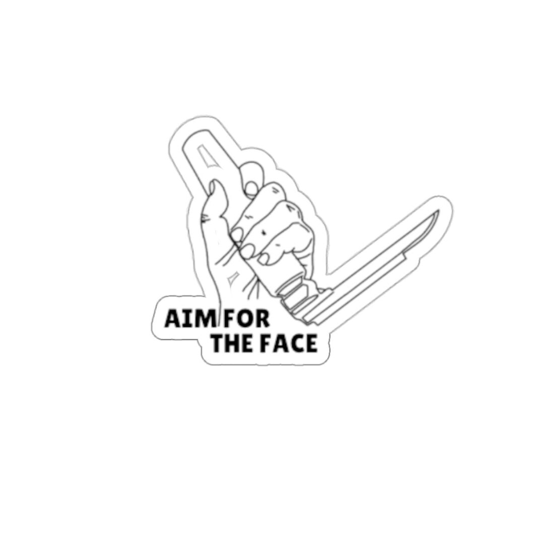 Aim for the Face Funny EMS Sticker, Funny Stickers, Ems Stickers, Funny ...
