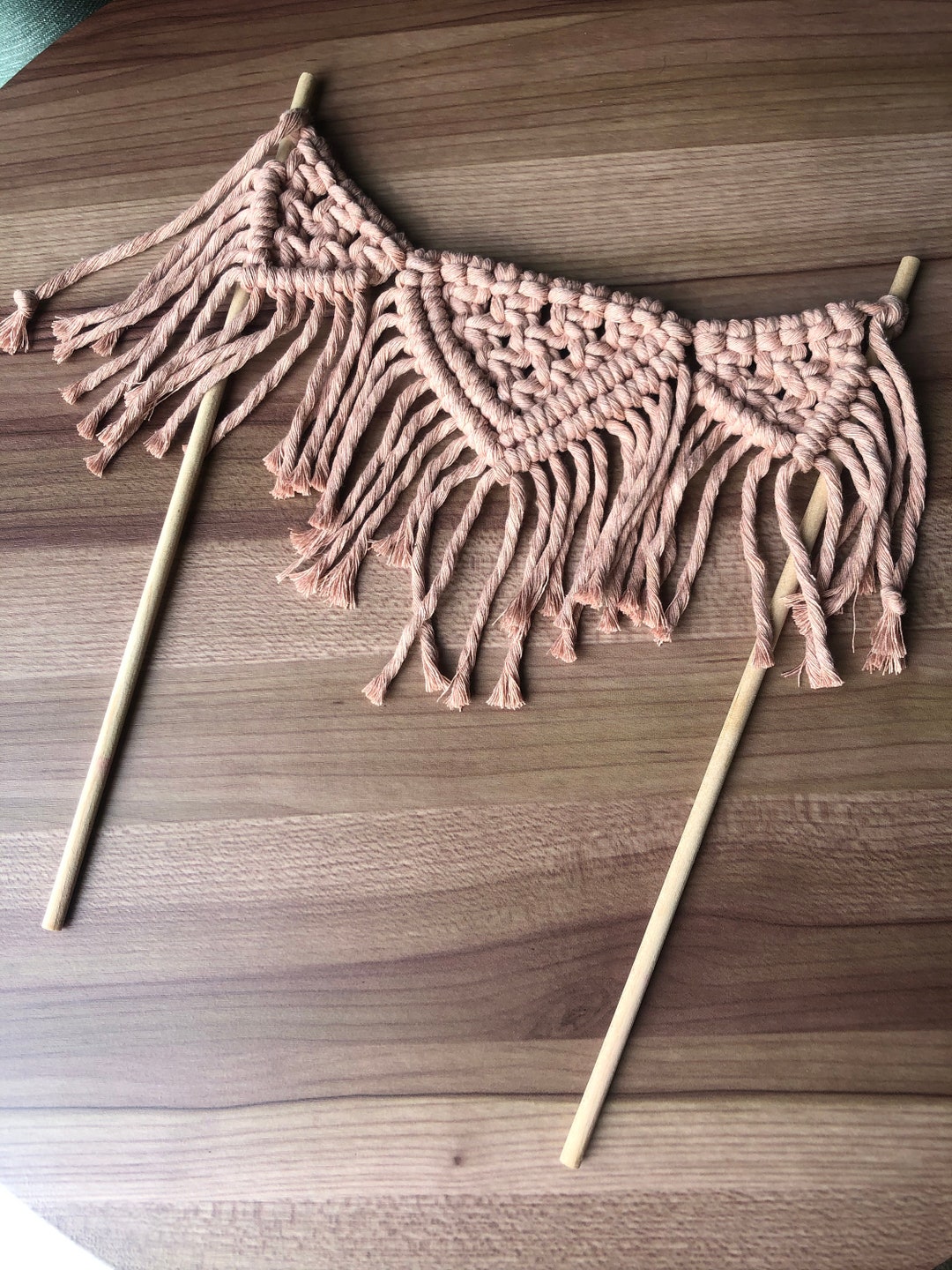 Cake Topper Macrame Cake Topper Birthday Bunting Boho Decoration ...