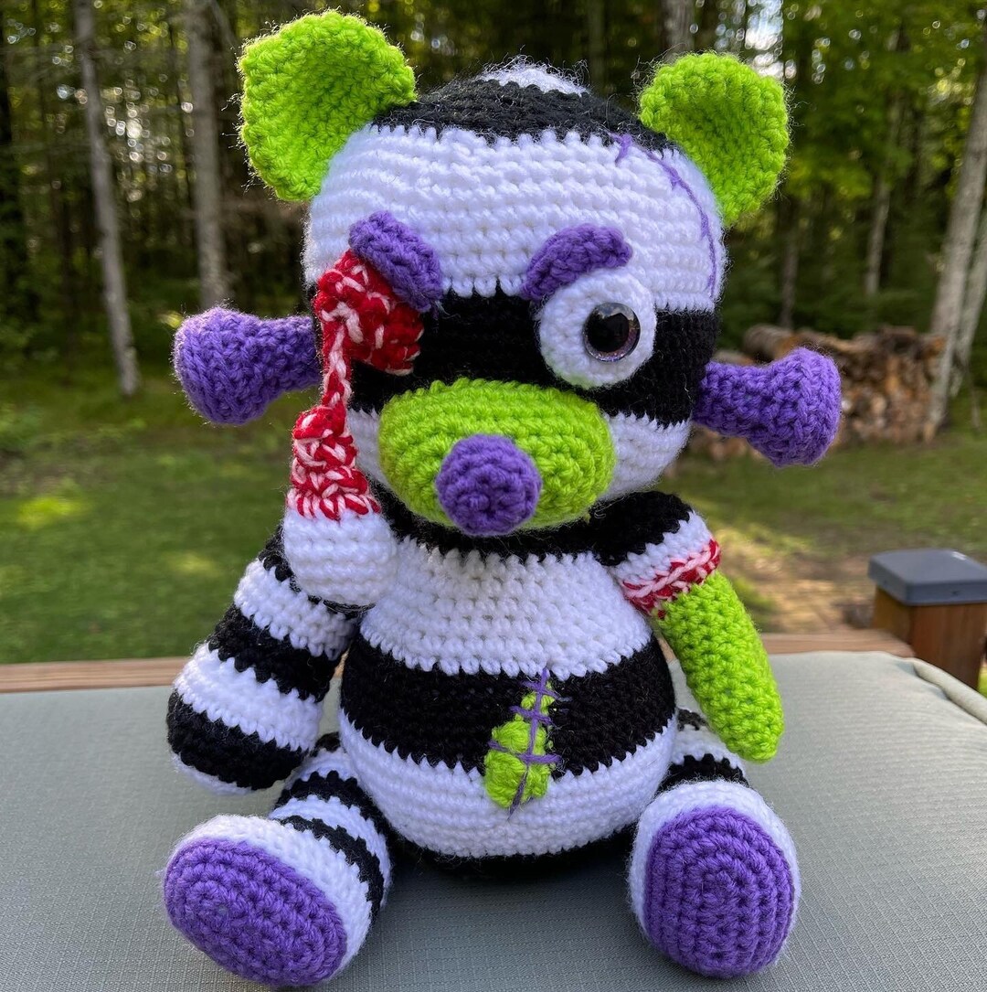 Showtime Frankie the Franken Bear Plushie Beetlejuice Inspired - Etsy