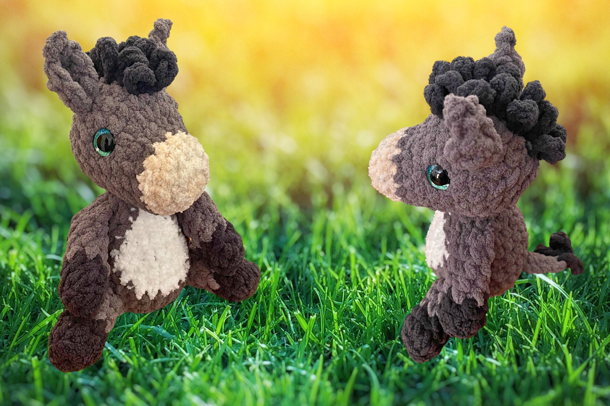 Dewie the Donkey or Mule Mini Plushie Crochet Pattern Digital - Etsy
