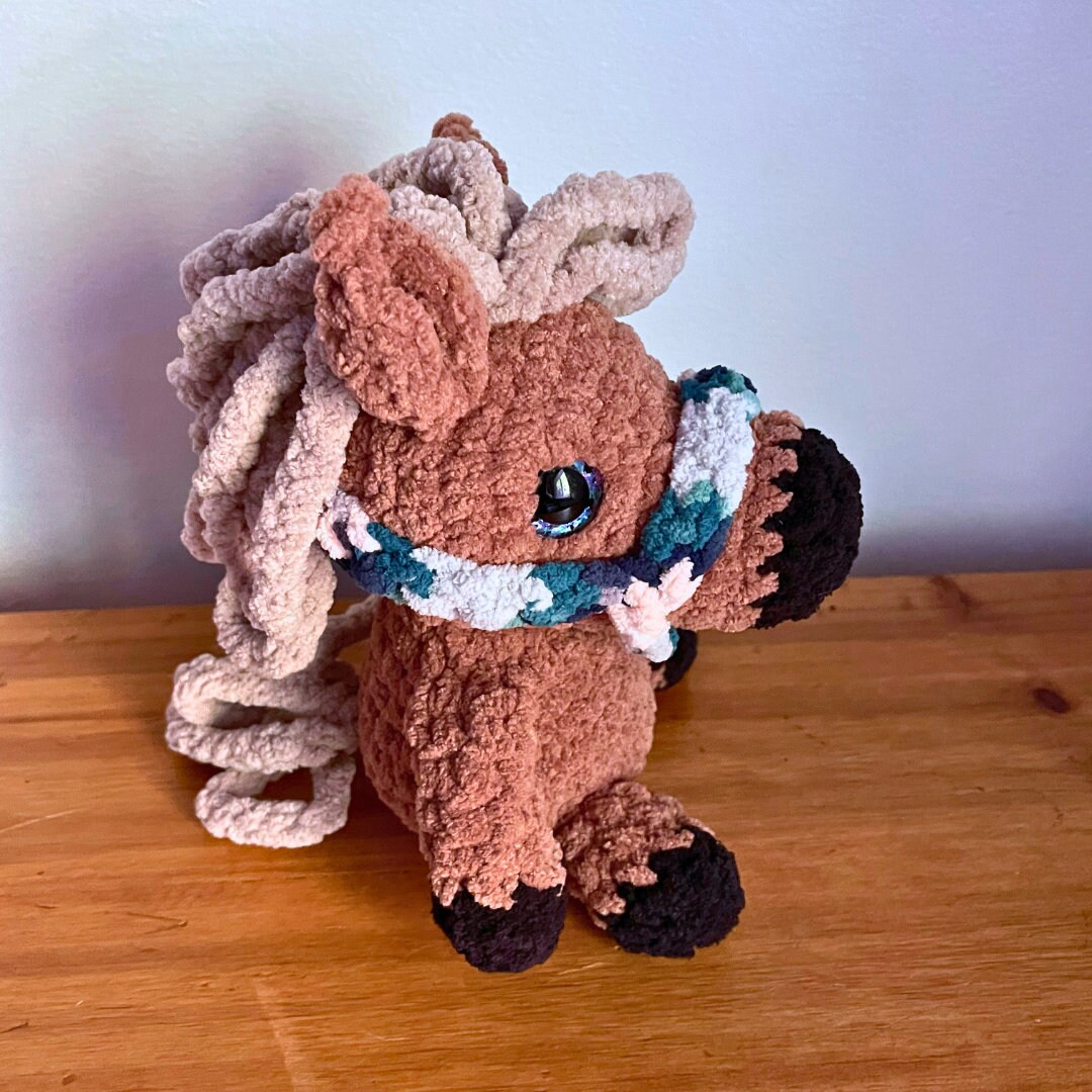 Harley the Horse With Harness Plushie Handmade Crochet Amigurumi Ready ...