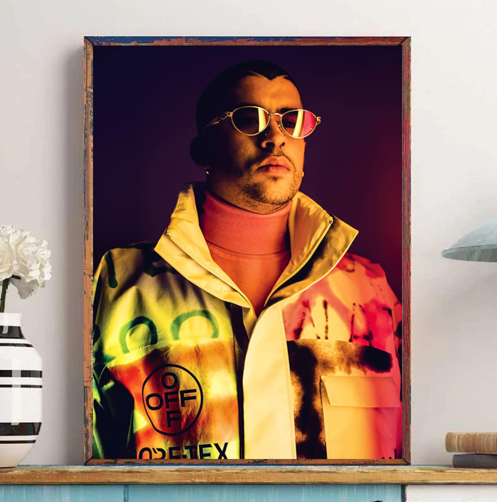 Bad Bunny Poster Bad Bunny Custom Poster Bad Bunny Canvas | Etsy