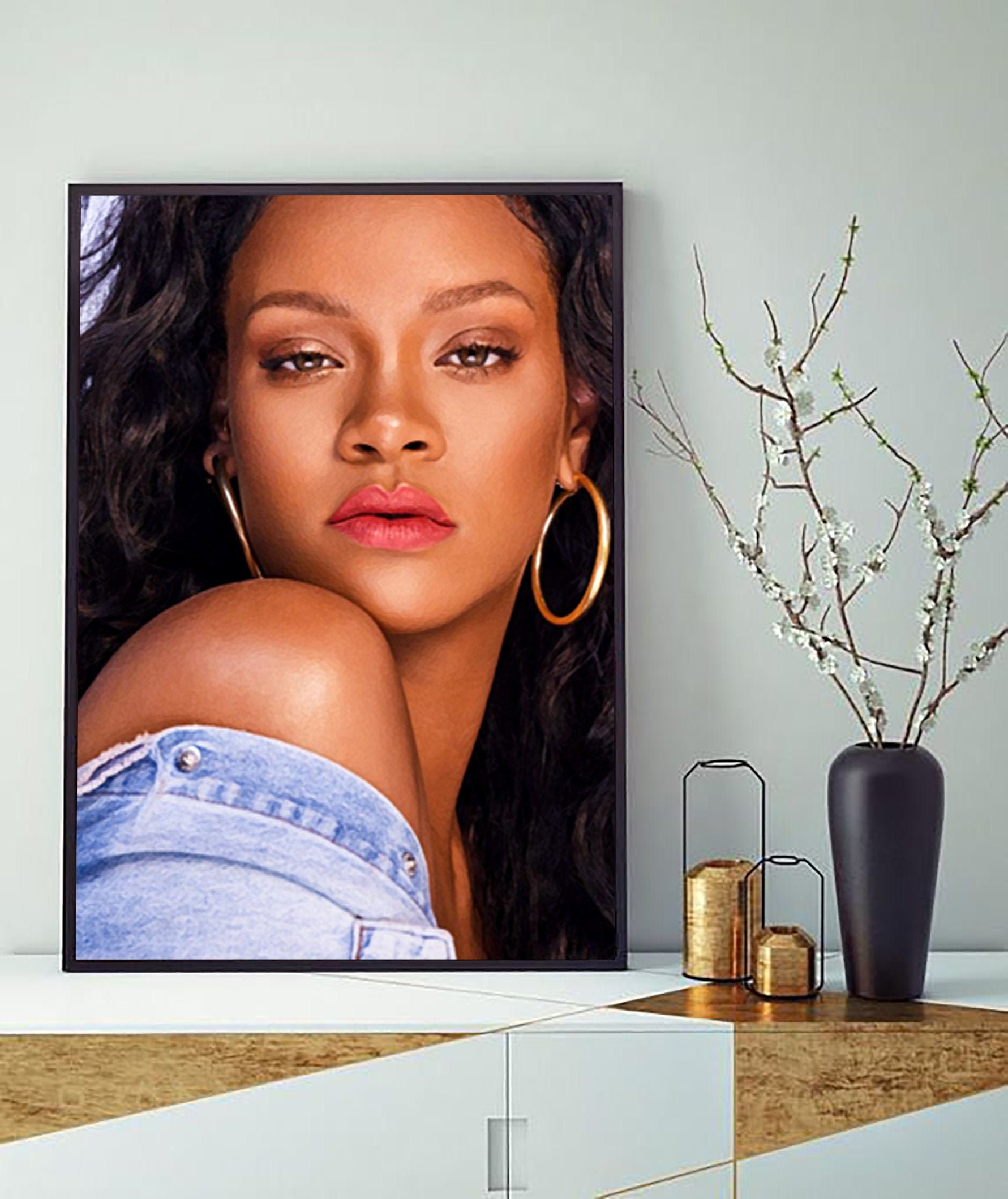 Rihanna Poster Rihanna Custom Poster Rihanna Canvas Art | Etsy