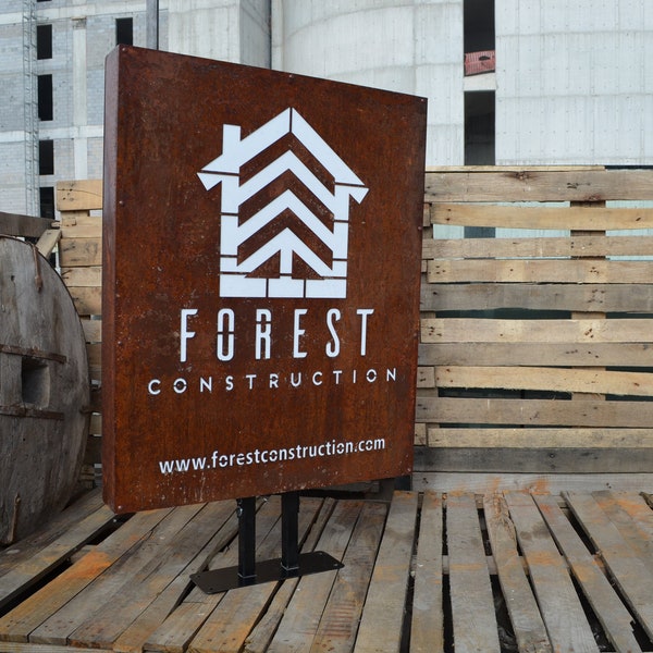 Corten Steel Sign - Etsy UK