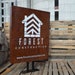 Rusty Double Sided Signage, Corten Light Box, Rusty Blade Signage ...