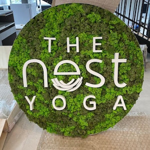Moss Wall Art Sign,moss Logo,moss Wall, Office Moss Sign,custom Moss ...