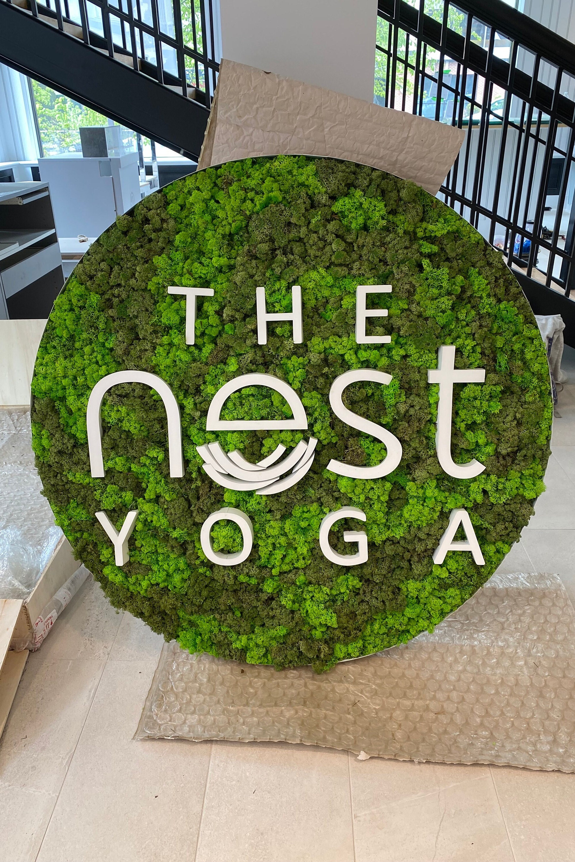 Moss Wall Art Sign,moss Logo,moss Wall, Office Moss Sign,custom Moss ...