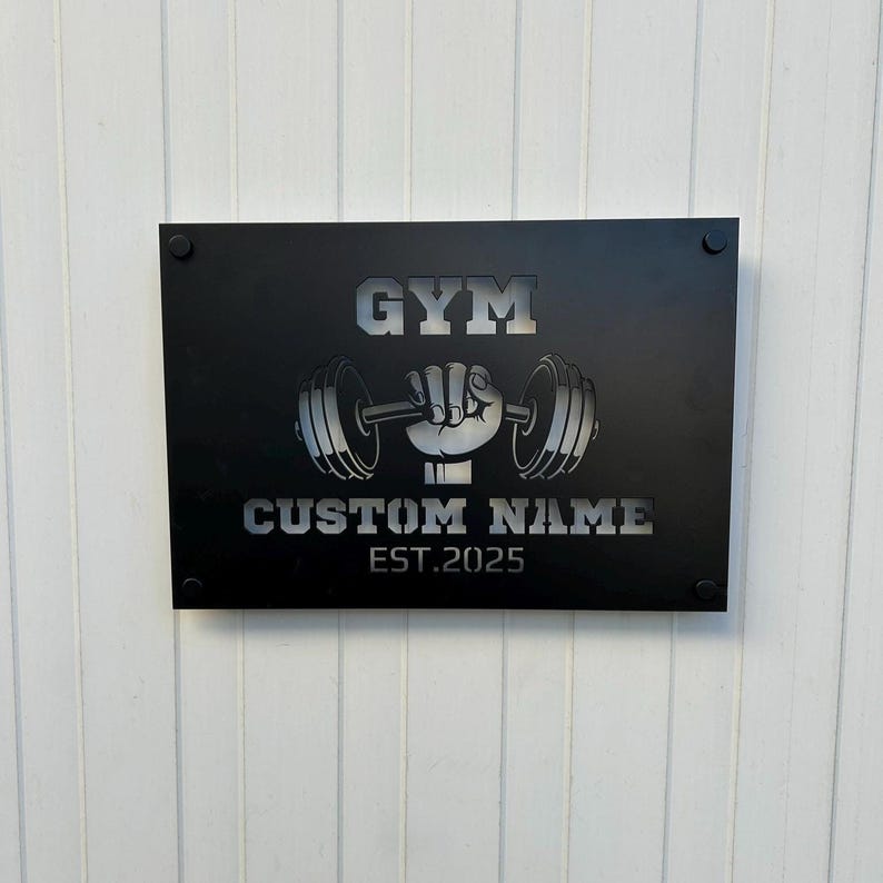 Personalized Metal Gym Sign: Custom Home Gym Decor - Etsy