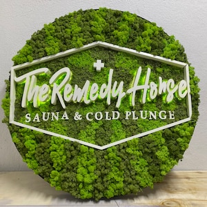 Moss Wall Art Sign,moss Logo,moss Wall, Office Moss Sign,custom Moss ...