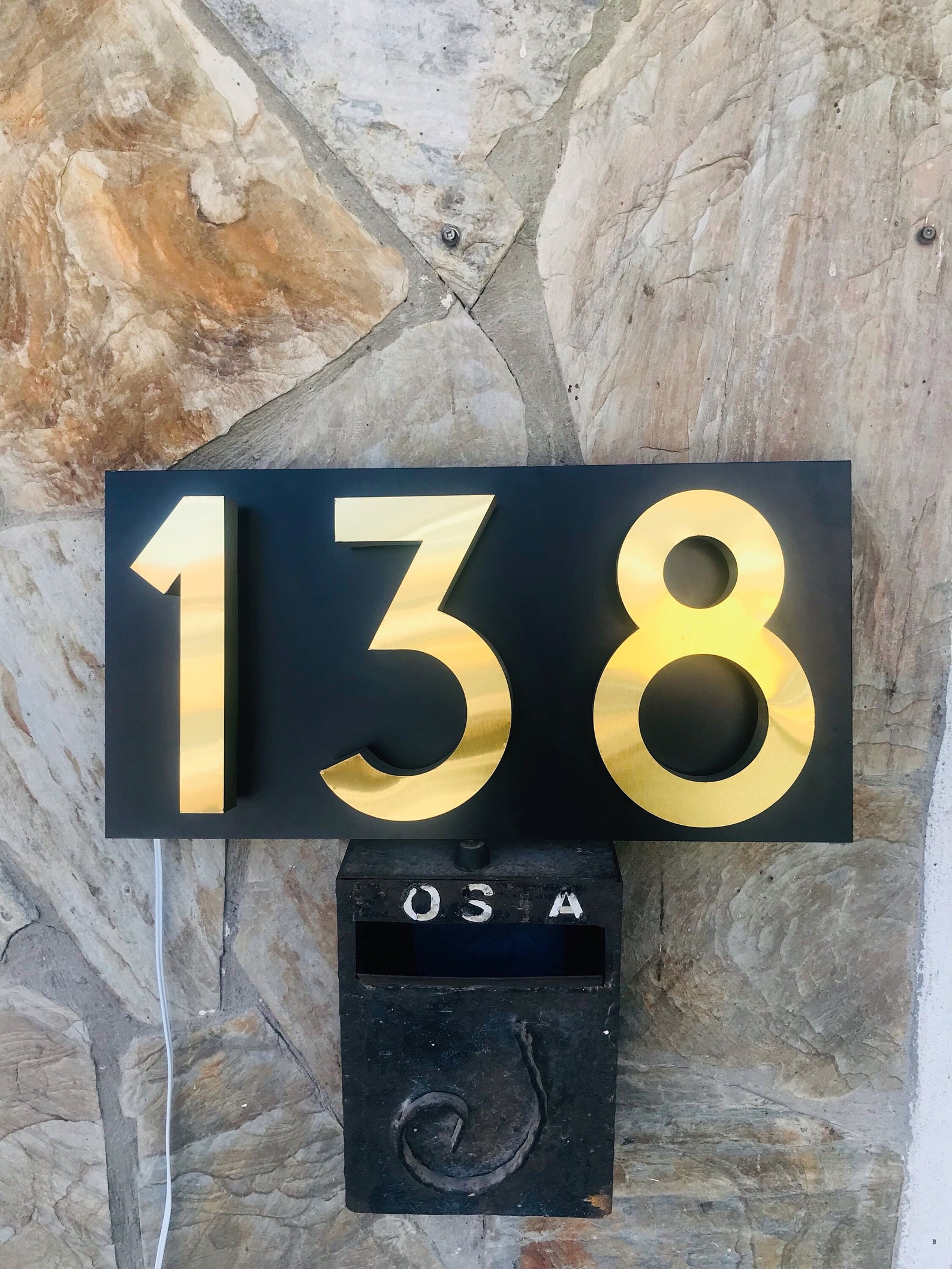 Metal 3D Led House Numbers Light Outdoor Waterproof Stainless - Etsy