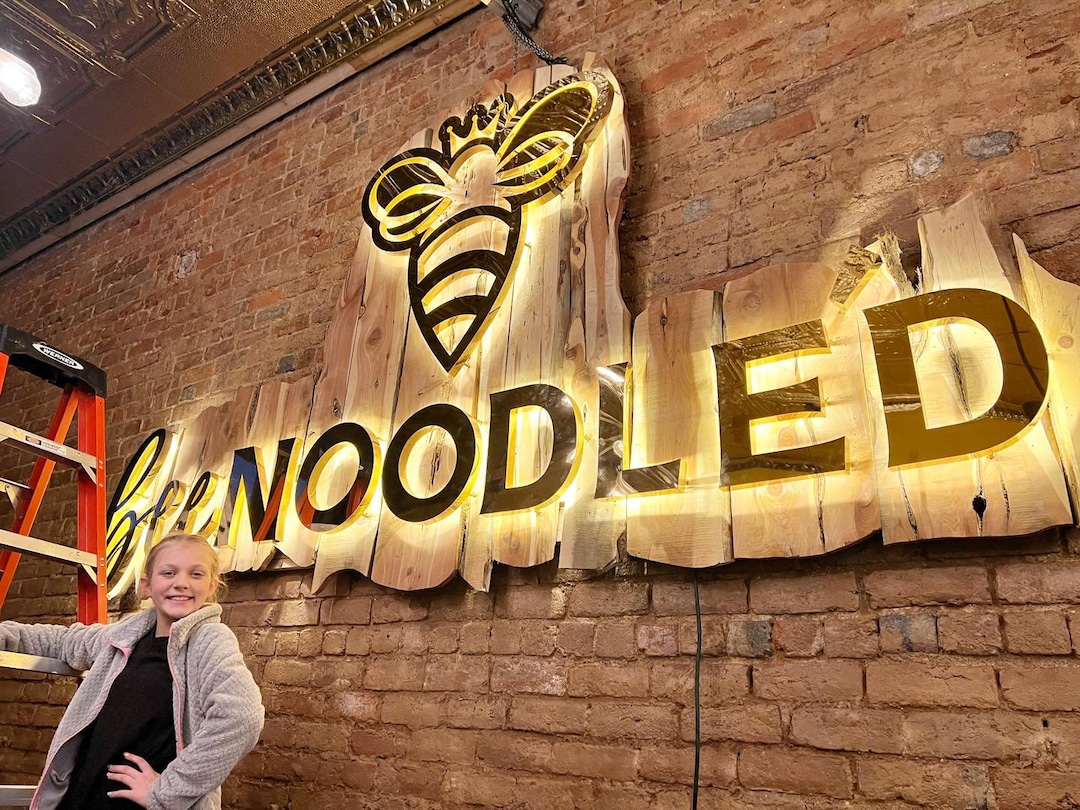 Custom Led Illuminated Sign - Office Sign Shop, Business Brushed and ...