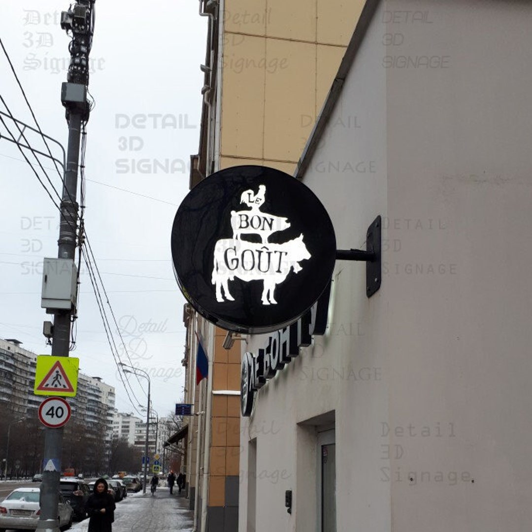 Double Sided Sign,blade Sign Outdoor,store Front Sign,round Shop Sign ...