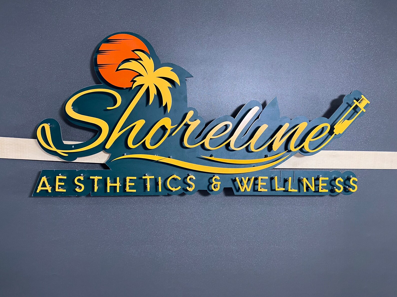 3D Layered Metal Logo Sign: Custom Laser Cut Business Signage - Etsy