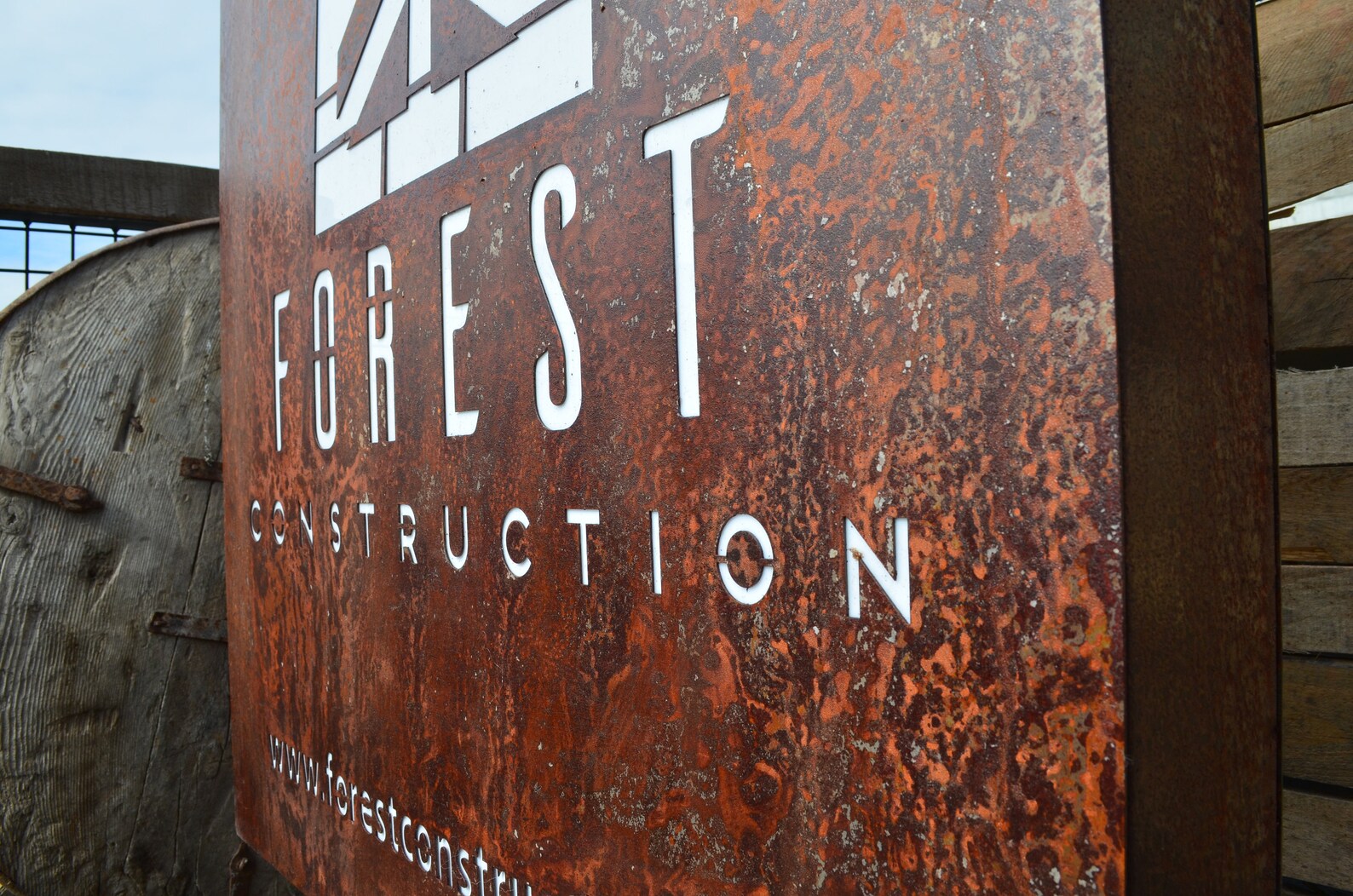 Rusty Double Sided Signage Corten Light Box Rusty Blade - Etsy