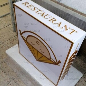 Rectangle Street Signage, Acrylic Sign for Street Wall, Cupe Lightbox ...