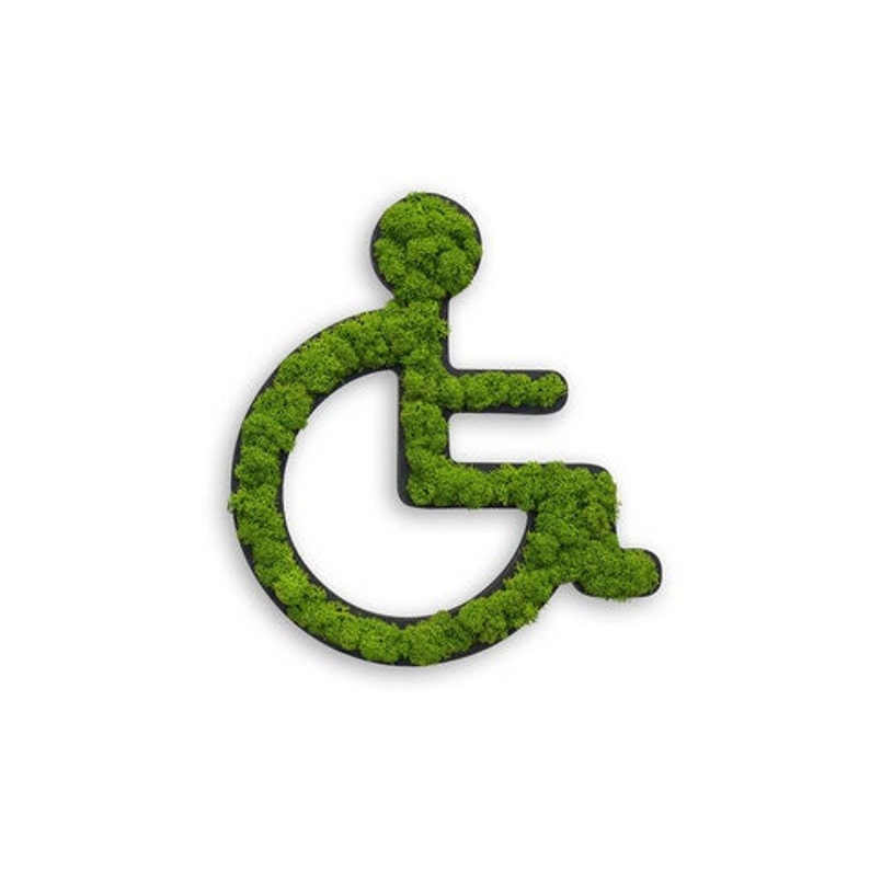 Wall Moss Sign Moss Art Moss Restroom Sign Bathroom Door - Etsy