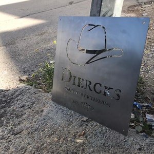 Custom Rusty Metal Sign, Farm Signs, Personalized Gifts, Custom Logo ...