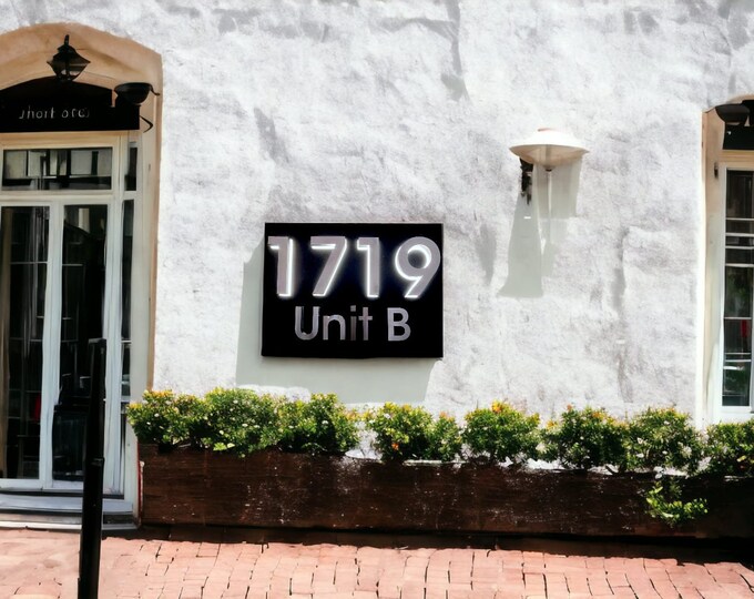CORTEN rusted Steel LED Backlit Sign, Backlit, Business Sign-plaque ...