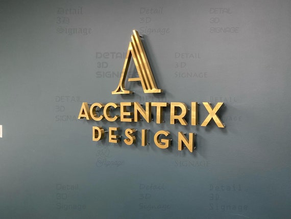 Metal Wall Logo Metal Office Wall Signs | Custom Metal Reception Logo